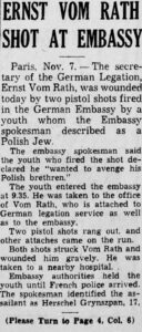 November 7 in Jewish History: Kristalnacht | Jews Can Shoot